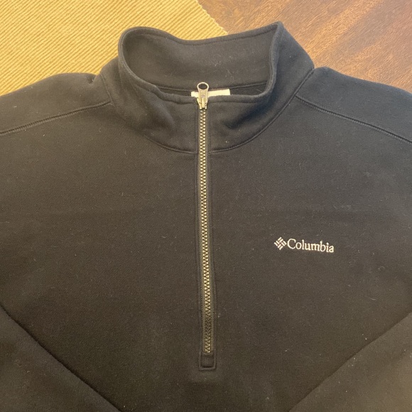 Columbia | Sweaters | Mens Columbia Black Pull Over With Zip Neck L ...